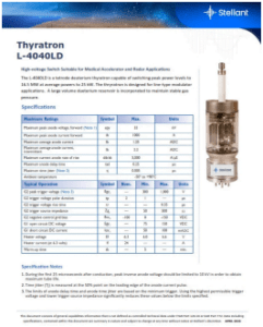 Thyratrons - Stellant